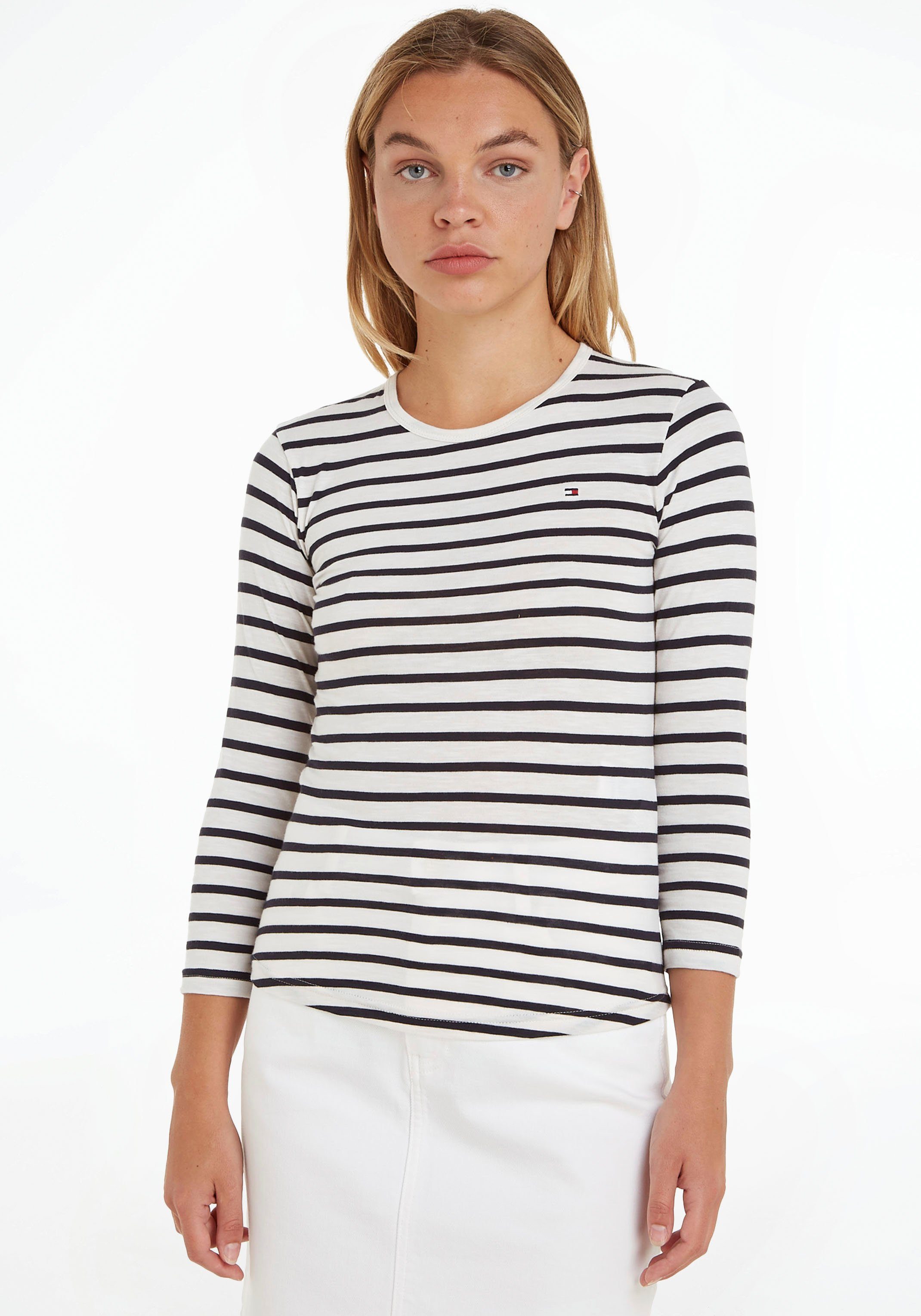 Tommy Hilfiger 34 Arm Shirt 1985 Slim Slub Open Nk 34 Slv Mit Kleiner